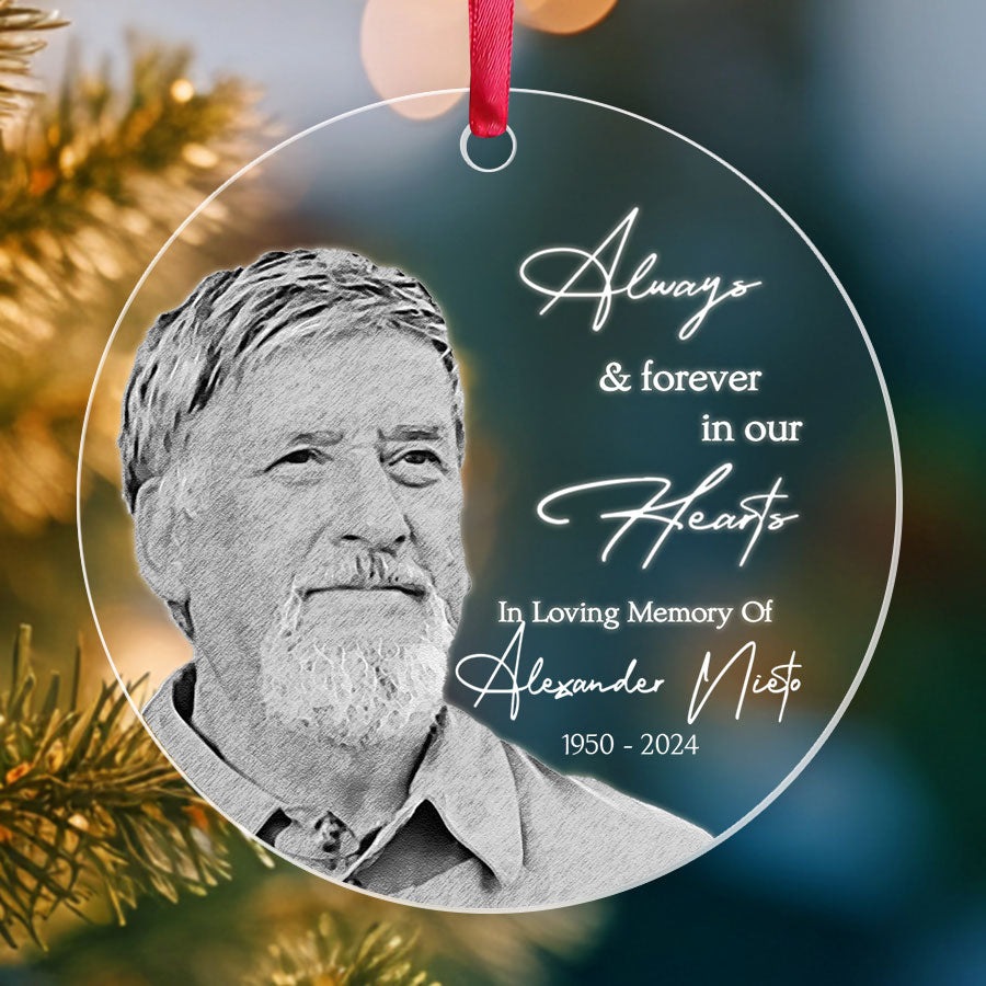 Personalized Memorial Christmas Ornaments | Always And Forever In Our ...
