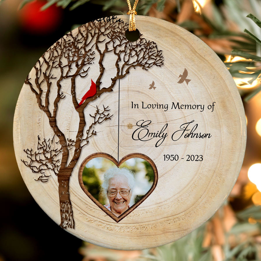Personalized Memorial Christmas Ornaments | In Loving Memory Picture ...