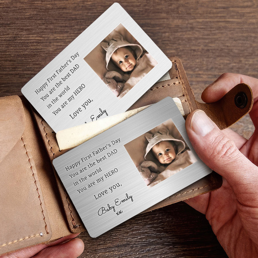 Dad Custom Wallet Card | 1St Father’S Day Gift | Custom Photo 1St ...