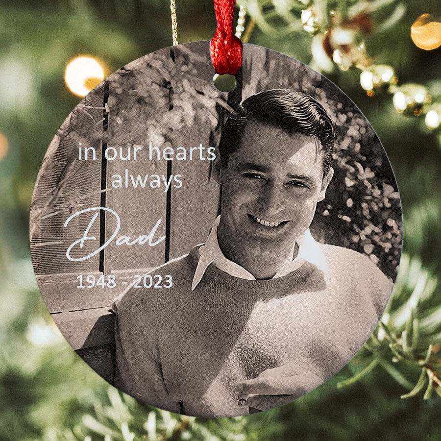 Dad Memorial Christmas Ornament | Always In Our Hearts Ornament | In ...