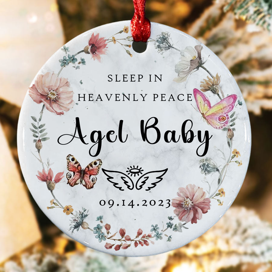 Miscarriage Ornament | Sleep In Heavenly Peace Ornament | Infant Loss Christmas Ornaments ...