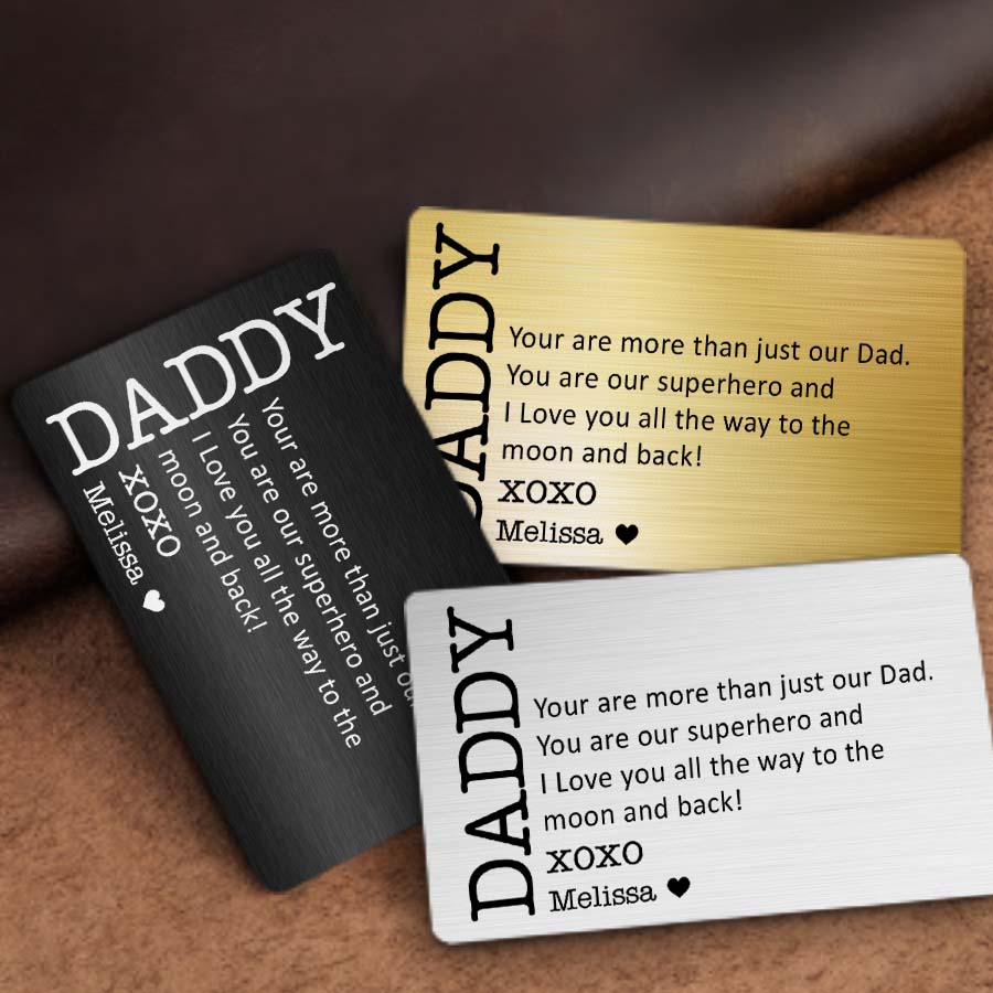 New Dad Wallet Card | Personalized First Fathers Day Gifts | First Dad ...