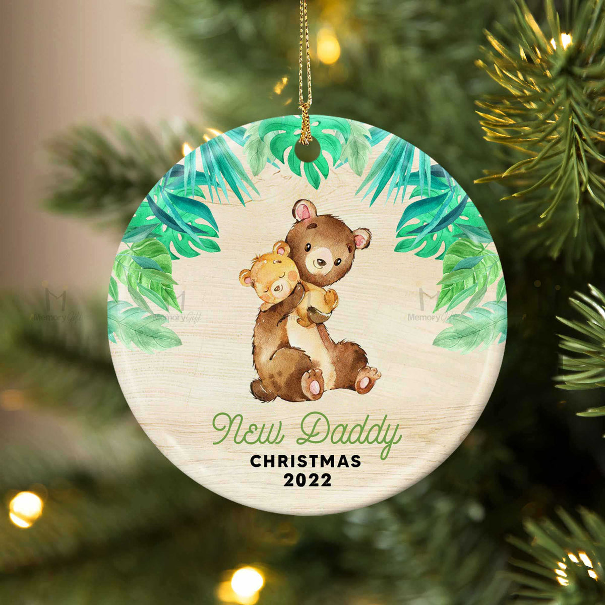 Baby First Christmas Ornament | Daddy Bear First Christmas Present ...