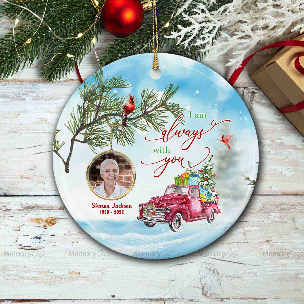 Sympathy Gifts for Loss of Mom, in Memory Photo Ornament for Christmas 2022, Memorial Gifts Loss ...