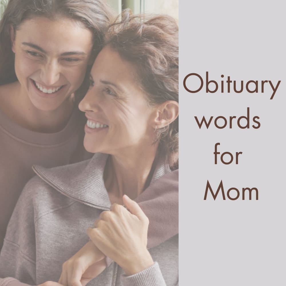 2 Obituary Words for Mom, +7 Best Short Tribute to My Mother - Memory-Gift™