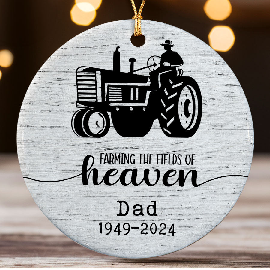 Farming In Heaven Ornament - 08/2025 - Memory-Gift™