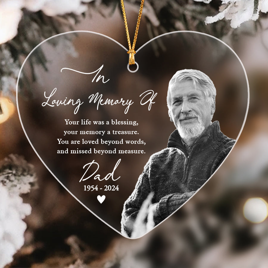 Dad Memorial Ornaments | In Loving Memory Christmas Ornament ...
