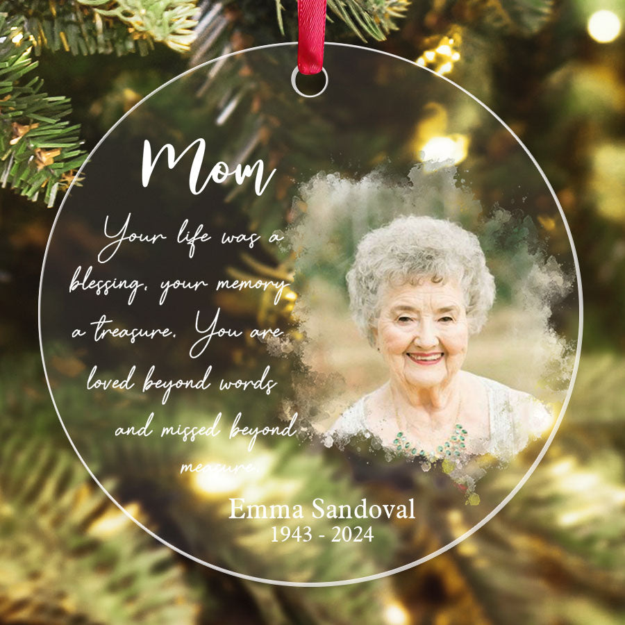 Personalized Memorial Christmas Ornaments | Your Life Was A Blessing ...