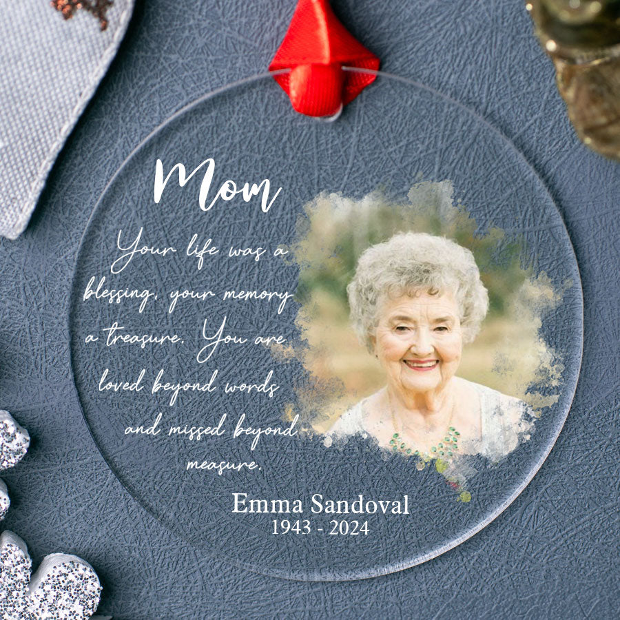 Personalized Memorial Christmas Ornaments | Your Life Was A Blessing ...