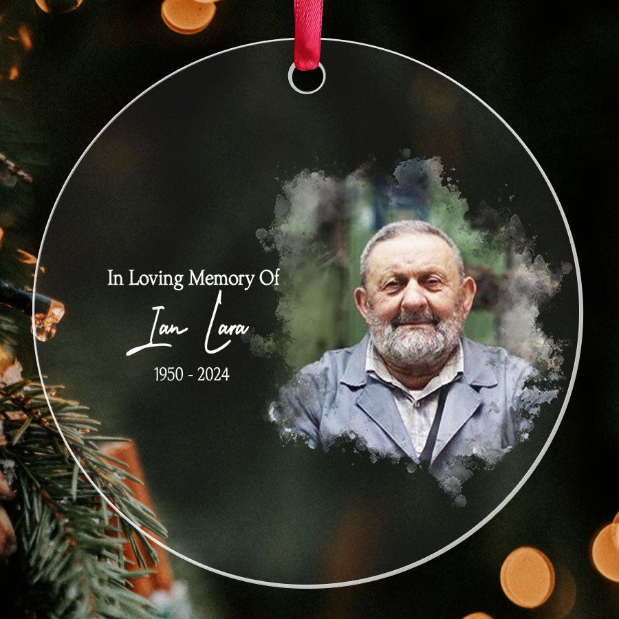 Memorial Christmas Ornaments | In Loving Memory Acrylic Ornament With ...