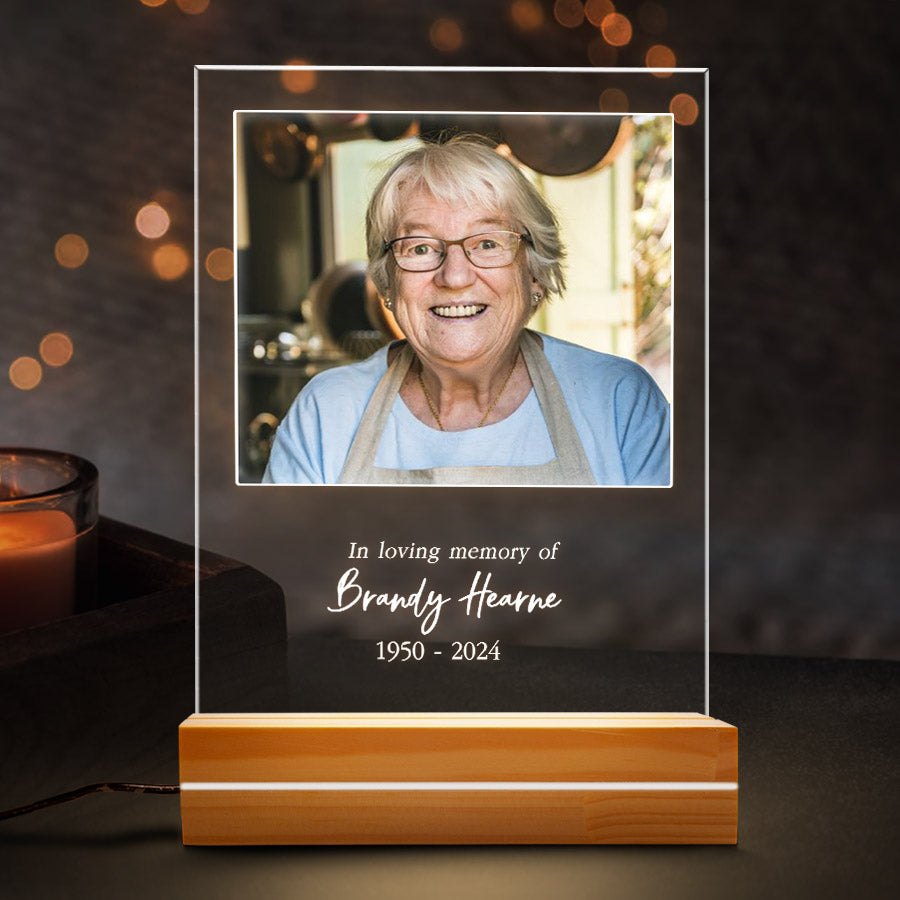 Custom Memorial Night Light | In Loving Memory Of Memorial Plaque ...