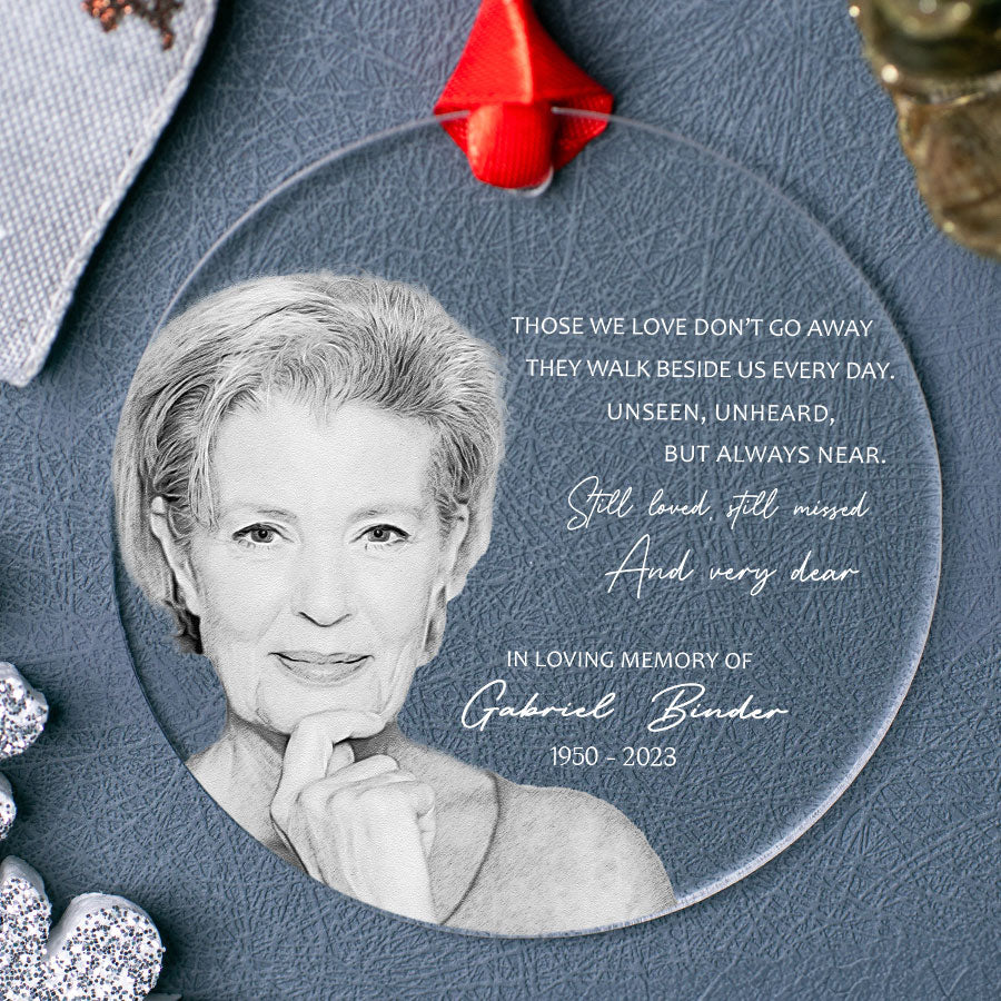 Memorial Christmas Ornaments | In Loving Memory Custom Acrylic Ornament ...