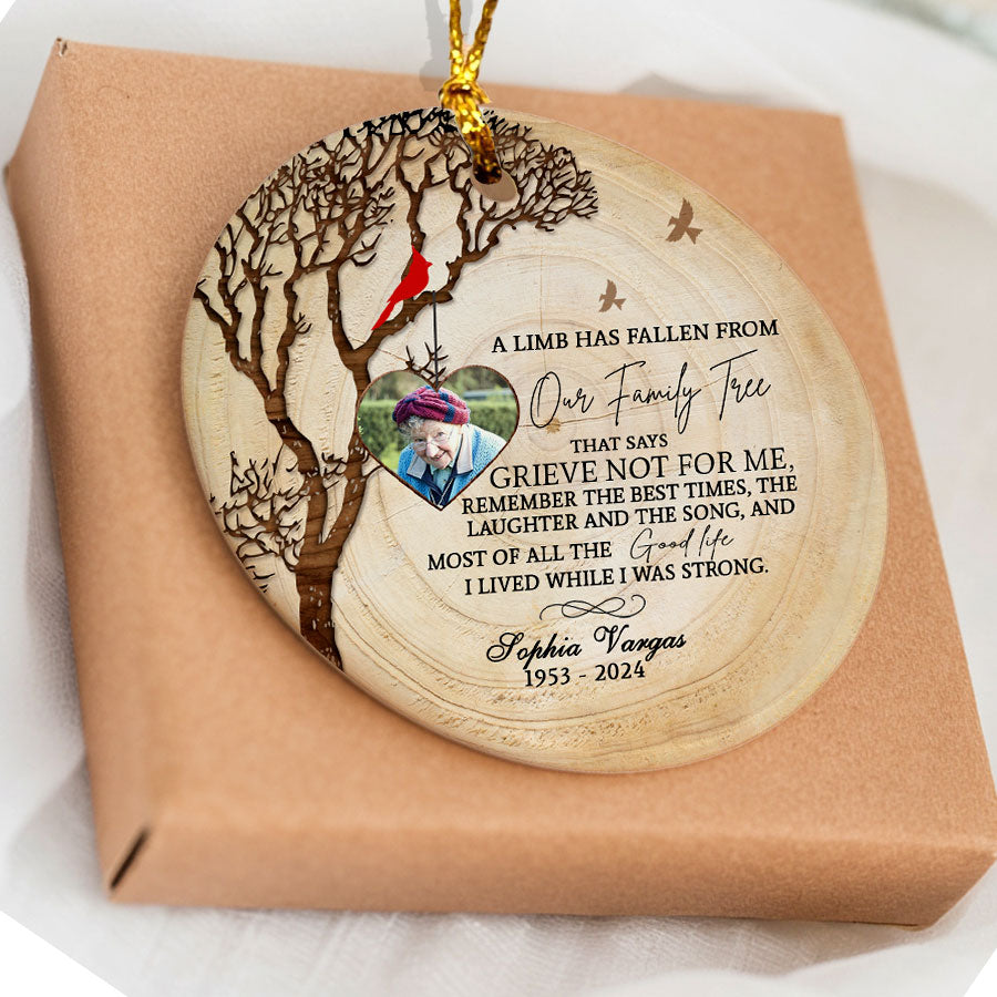 Memorial Ornament | A Limb Has Fallen From Our Family Tree Ornament ...