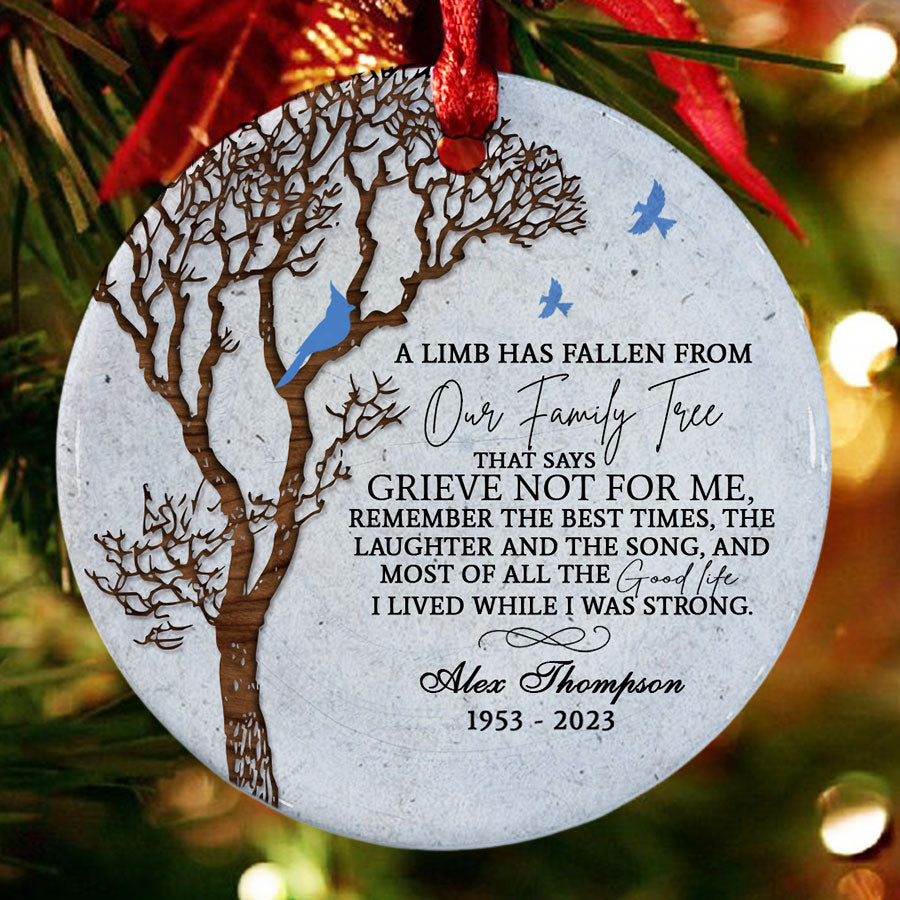 A Limb Has Fallen From The Family Tree Ornament | In Memory Of Ornament ...