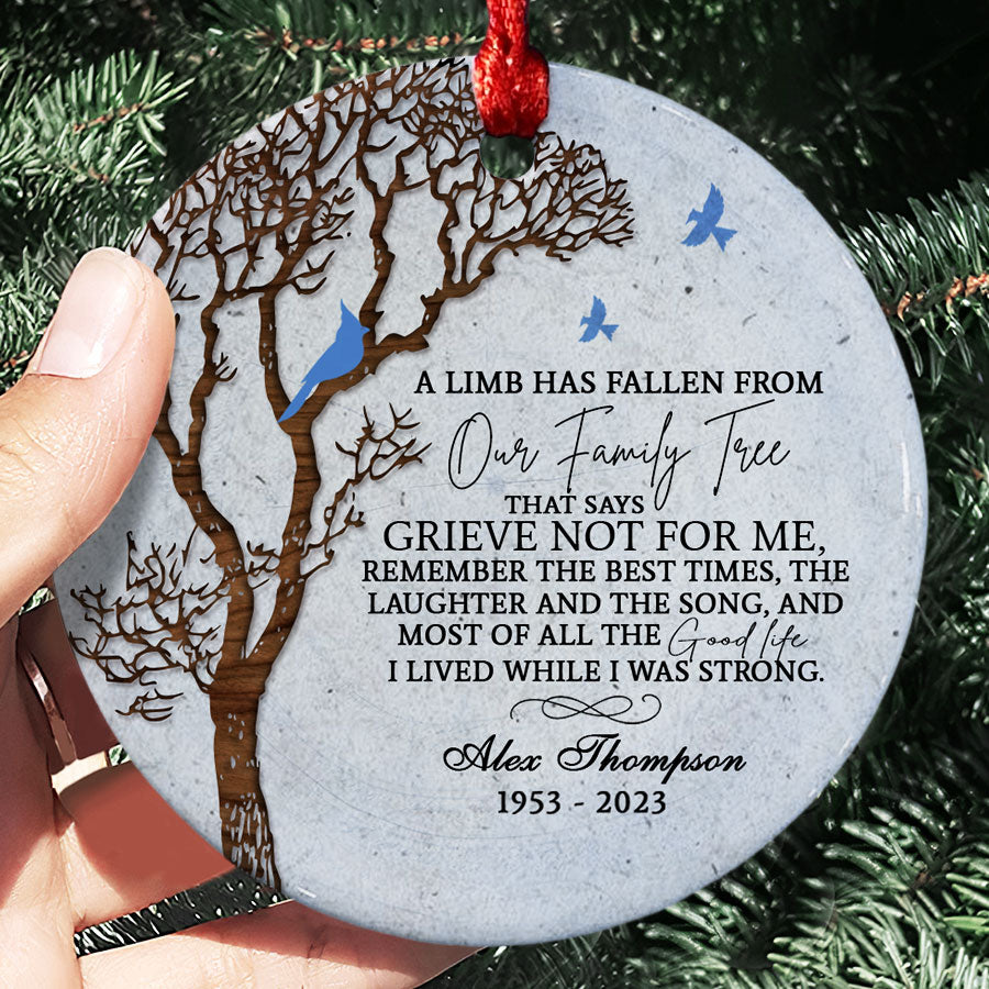 A Limb Has Fallen From The Family Tree Ornament | In Memory Of Ornament ...