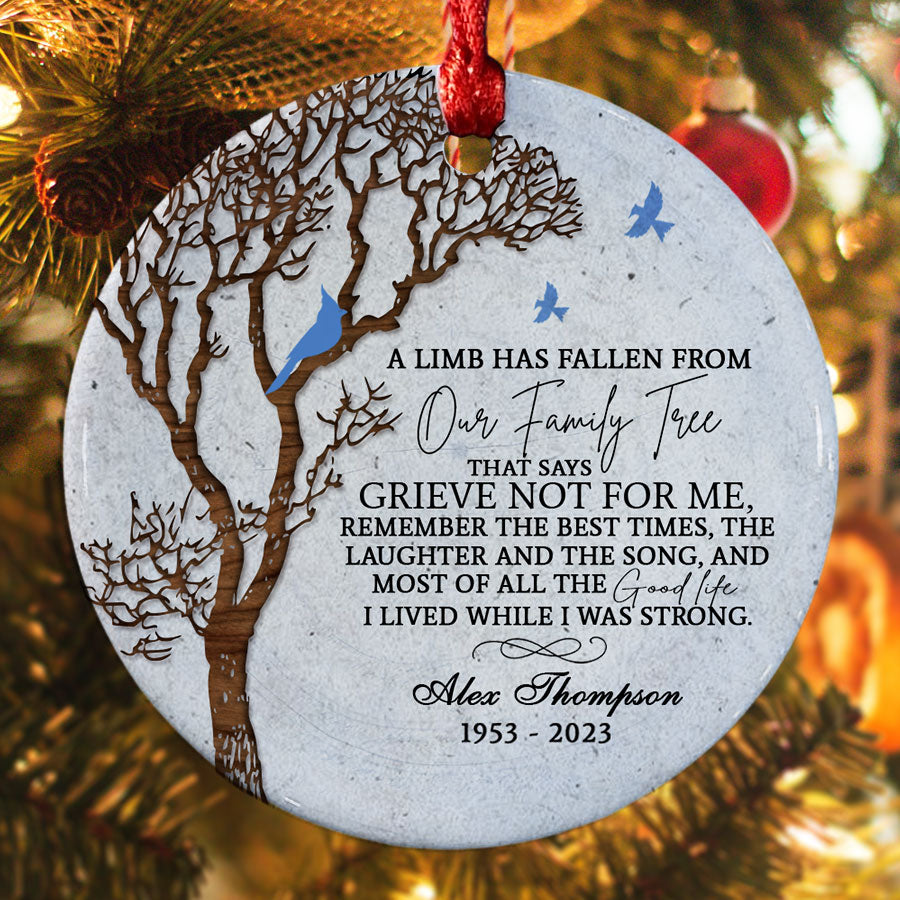 A Limb Has Fallen From The Family Tree Ornament | In Memory Of Ornament ...