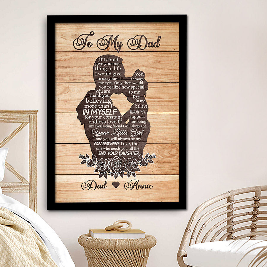 Best Fathers Day Gifts | Father’S Day Custom Canvas For Daddy | To My ...