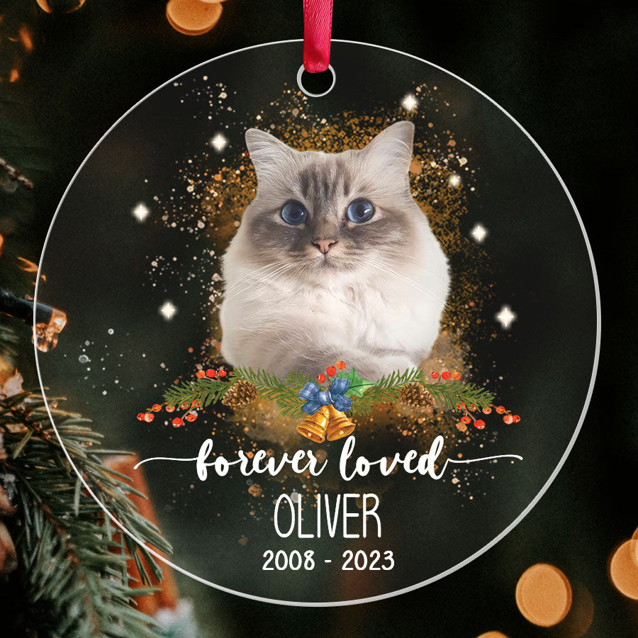 Cat Memorial Ornament | Custom Cat Memorial Ornament Photo | Cat ...
