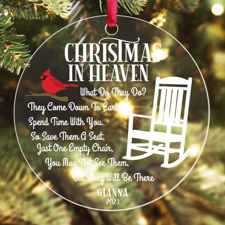 Christmas In Heaven Ornaments | Red Cardinal Ornaments | Custom ...