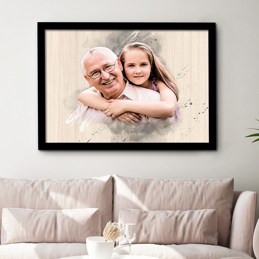Custom Fathers Day Gift | Personalized Canvas Pictures For Grandparent ...