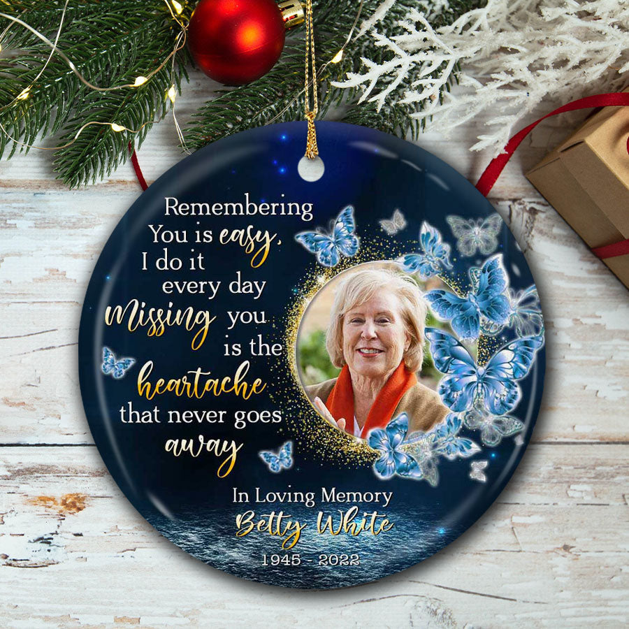 Custom Memorial Ornaments | In Loving Memory Ornament With Picture ...