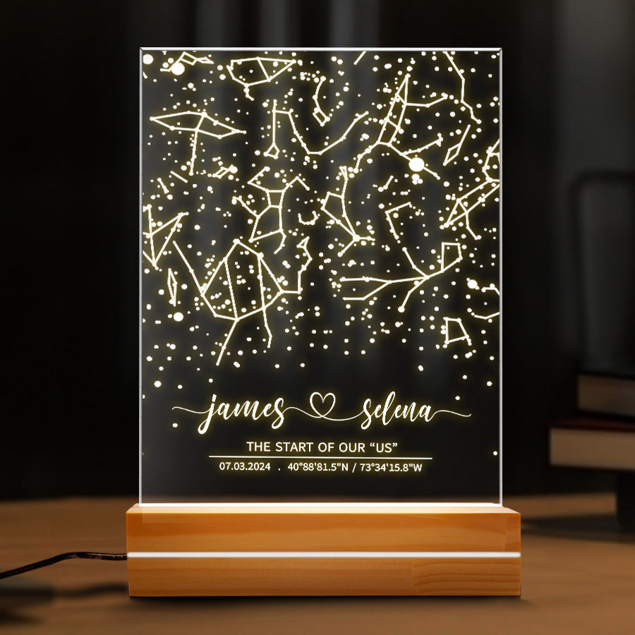 Custom Star Map Gift By Date | 1 Year Anniversary Gift | Custom Star ...
