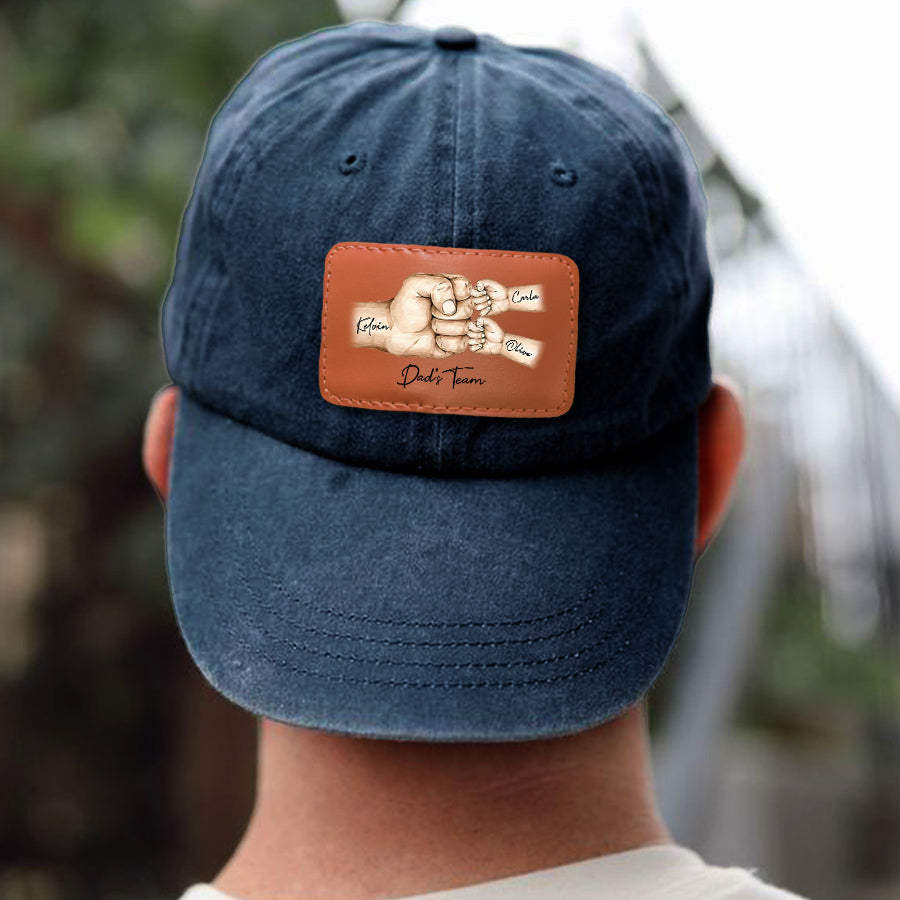 Dad Leather Patch Hat | Fathers Day Gift For Dad | Personalized Father ...