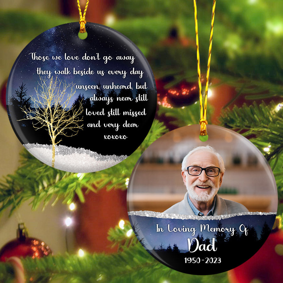 Dad Memorial Ornaments | Memorial Photo Ornaments Personalized | In ...