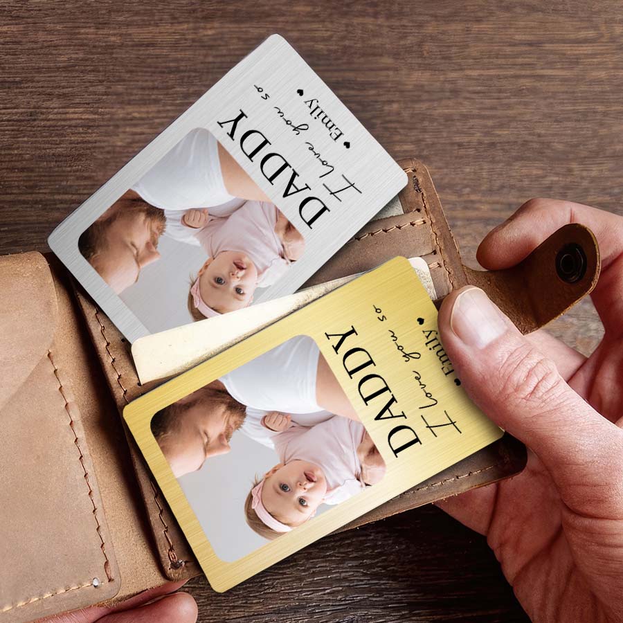 Daddy Wallet Card | First Fathers Day Gift | Custom Photo New Dad ...