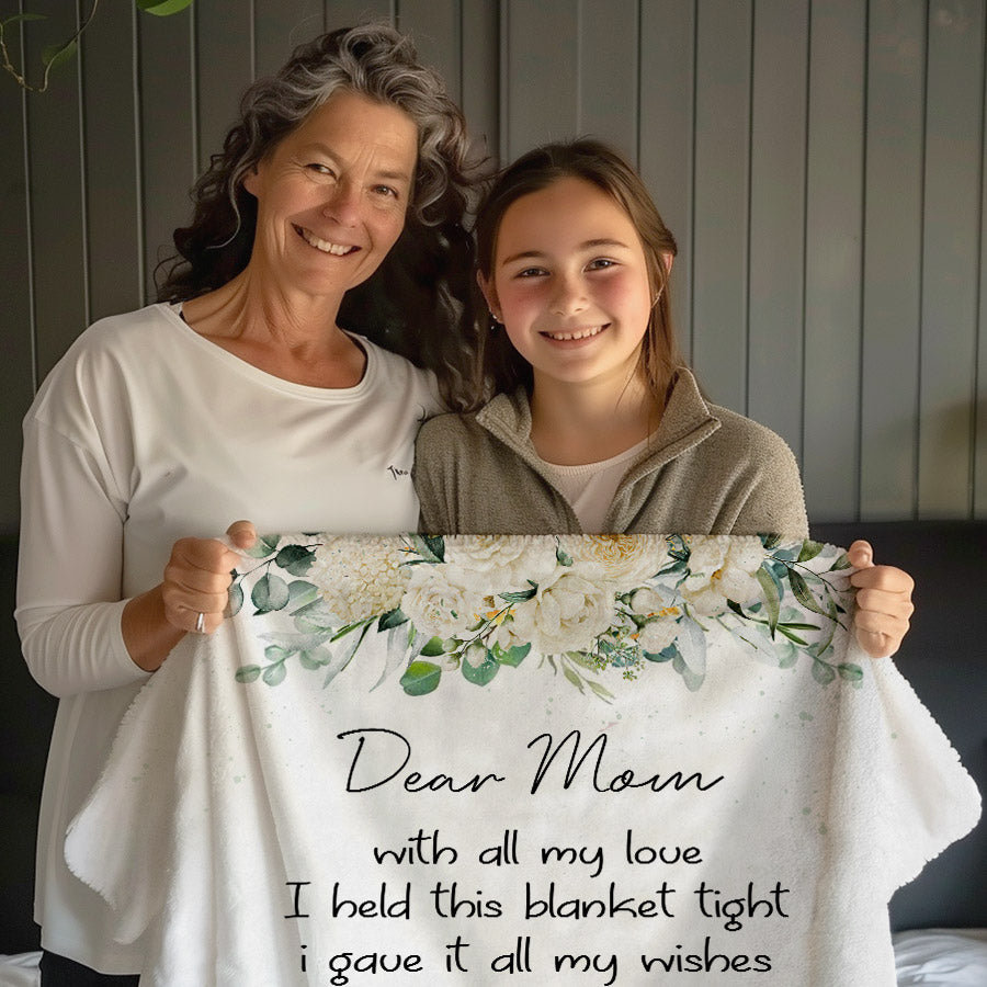 Dear Mom Blanket | Custom Mothers Day Presents | Blanket Gifts ...
