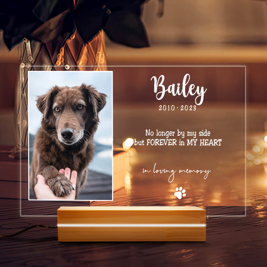 Dog Memorial Gift | No Longer By My Side Forever In My Heart Dog ...