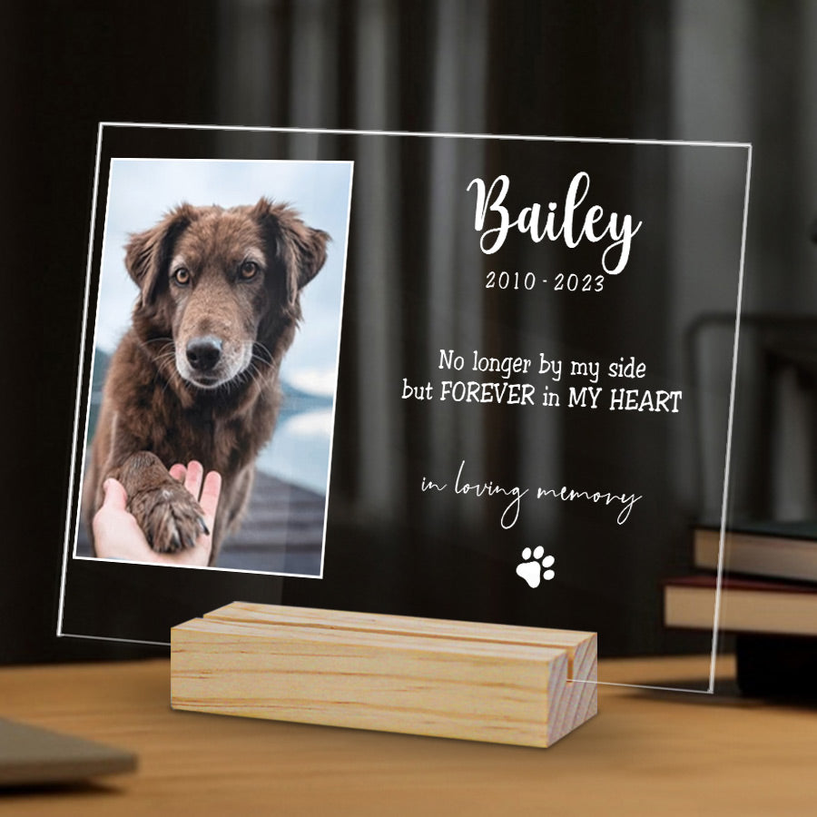 Dog Memorial Gift | No Longer By My Side Forever In My Heart Dog ...