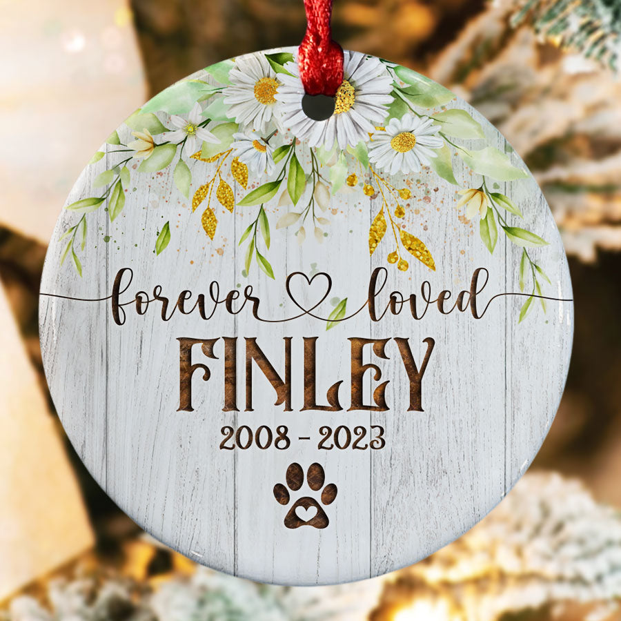 Dog Remembrance Ornament | Lost Pet Ornamen | Forever Loved Ceramic ...