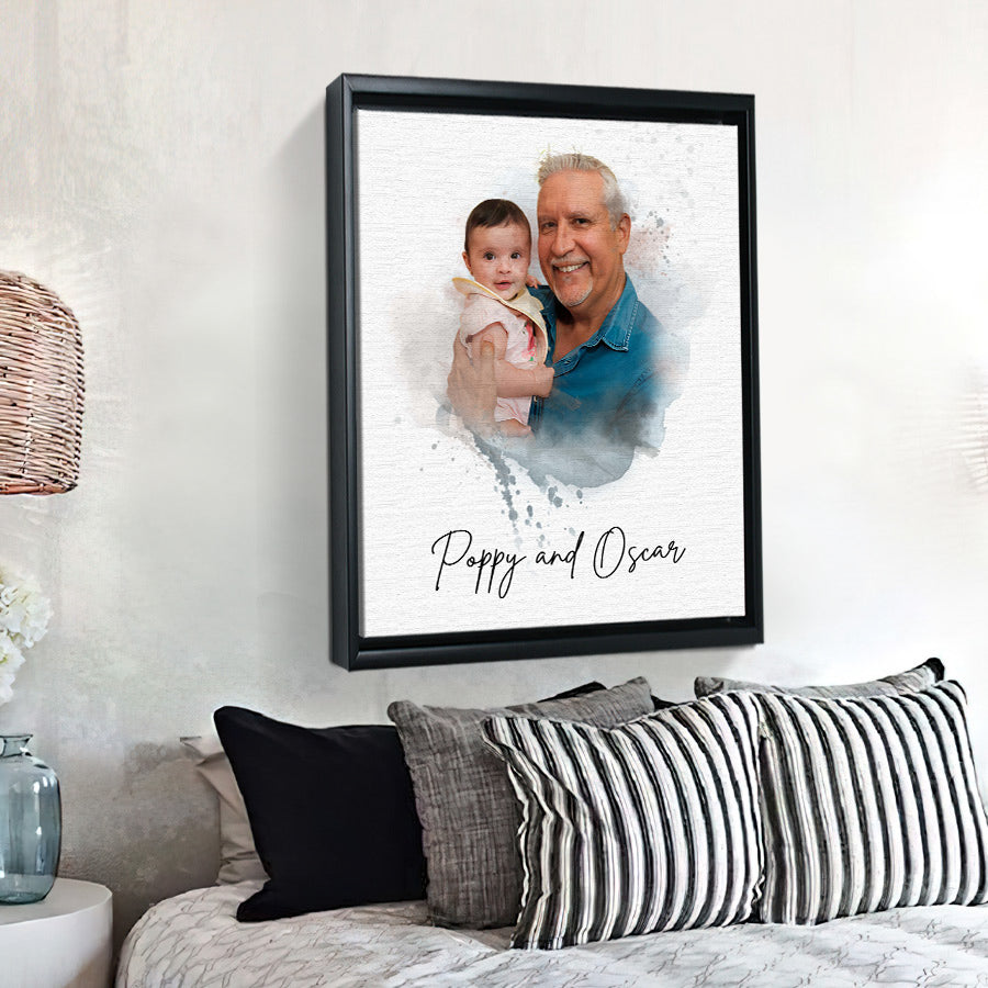 Fathers Day Gift For Grandpa | Custom Photo Canvas Print For ...
