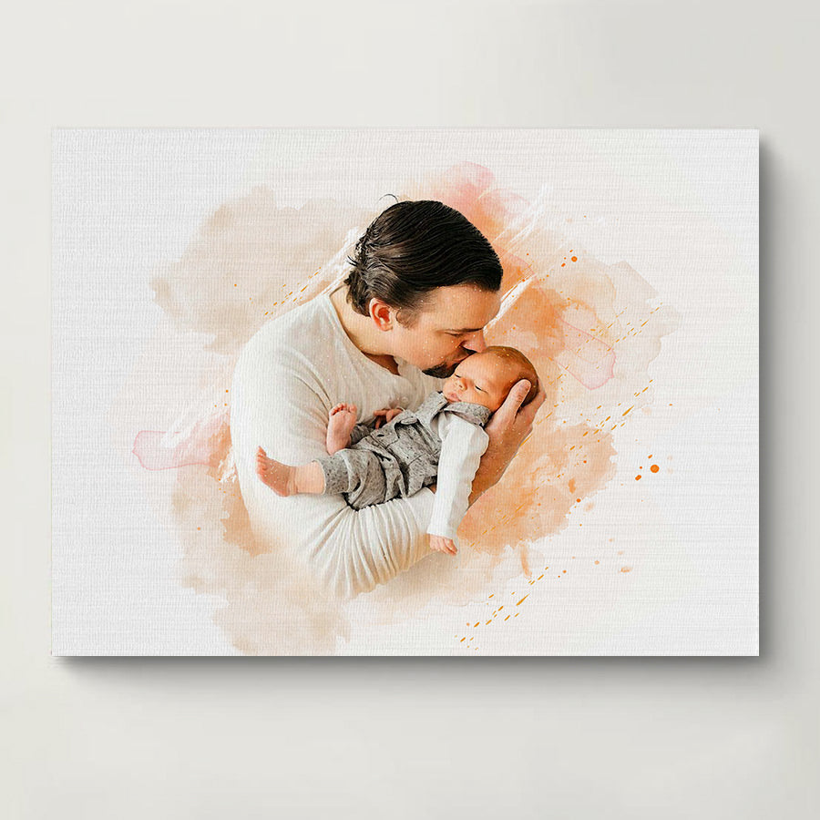 First Fathers Day Gift | Custom Photo Canvas Father’S Day | Canvas ...
