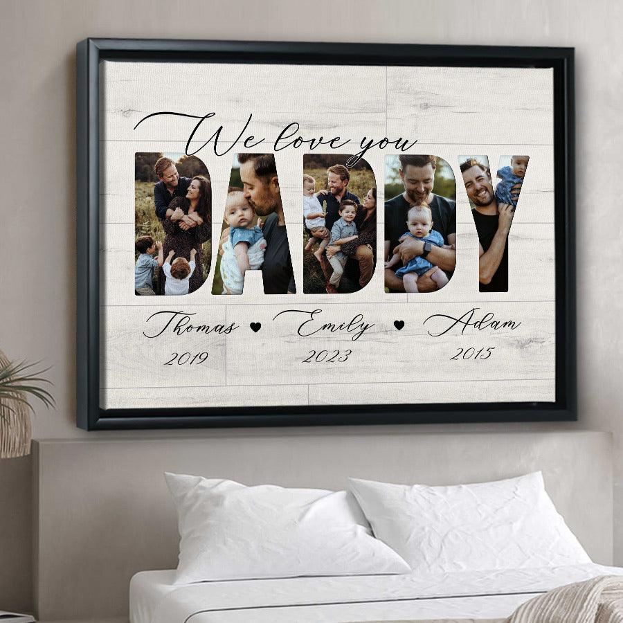 First Fathers Day Gift | Personalized Canvas For Father’S Day | Daddy ...