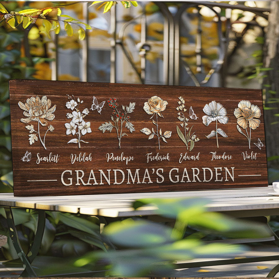 Grandma’S Garden Sign | Mothers Day Personalised Gifts For Grandma ...