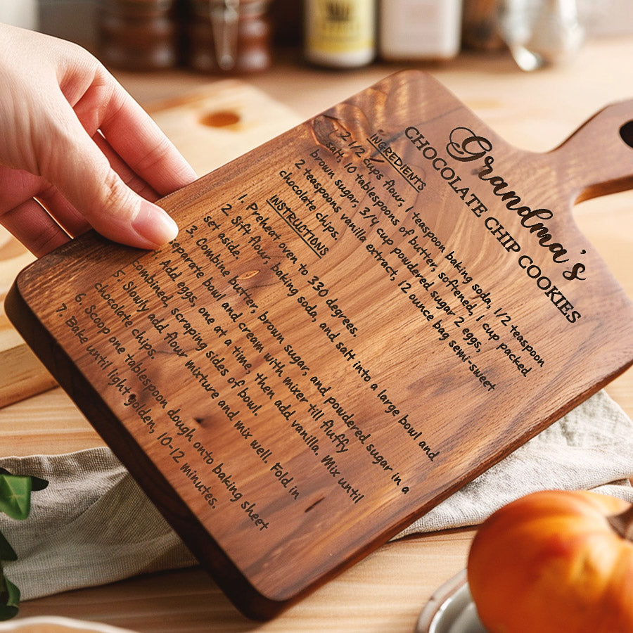Grandma’S Recipe On A Cutting Board | Personalized Mother'S Day Gifts ...