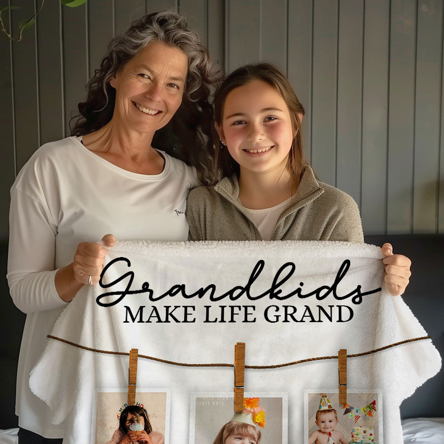 Great Grandma Blanket | Custom Grandma Photo Blanket | | Grandkids Make ...