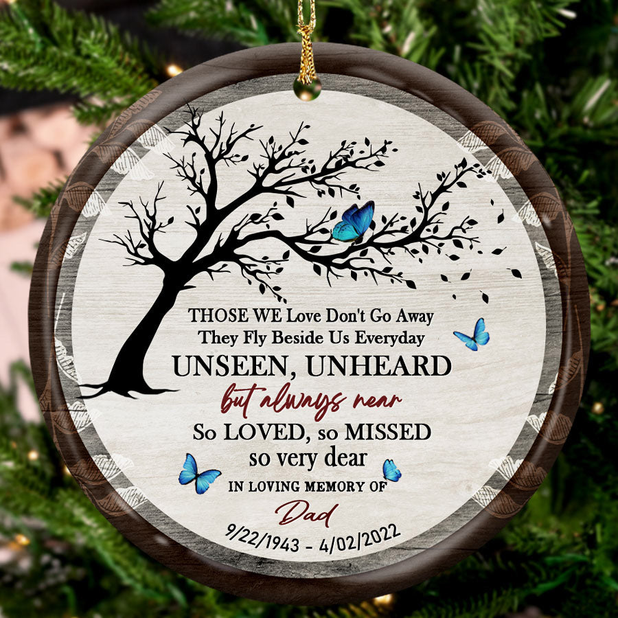 In Loving Memory Ornaments | Custom Memorial Ornament | Butterfly ...