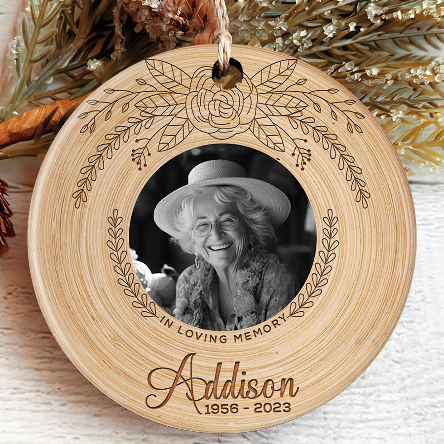 In Memory Of Ornament | In Loving Memory Ornament With Picture ...