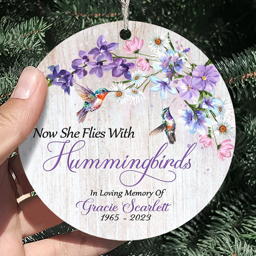 In Memory Of Ornaments | Hummingbird Memorial Ornament For Loss Of Mom ...