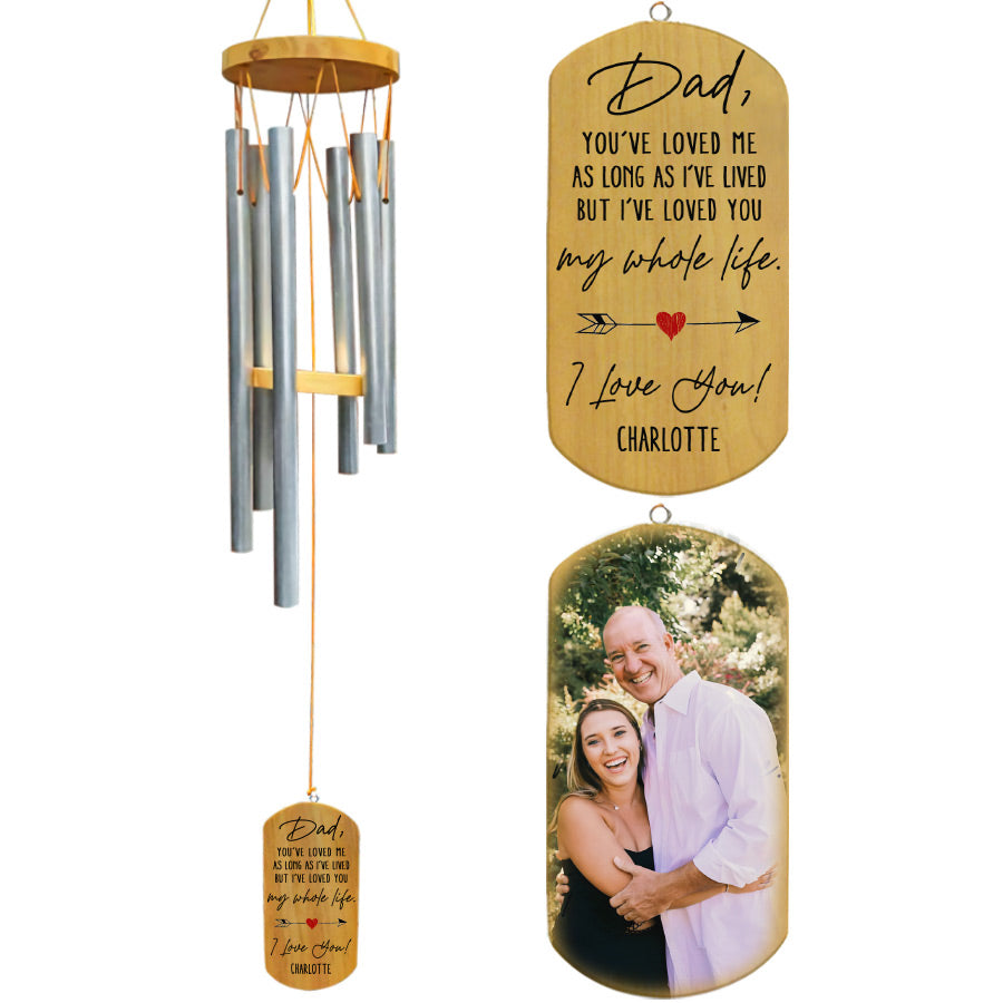Loss Of Father Gift | Wind Chimes For Funeral Gift | Custom Memorial ...