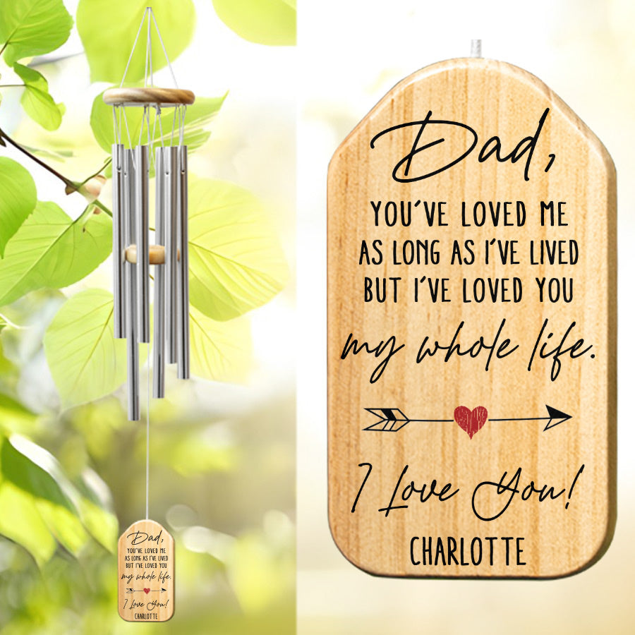 Loss Of Father Gift | Wind Chimes For Funeral Gift | Custom Memorial ...