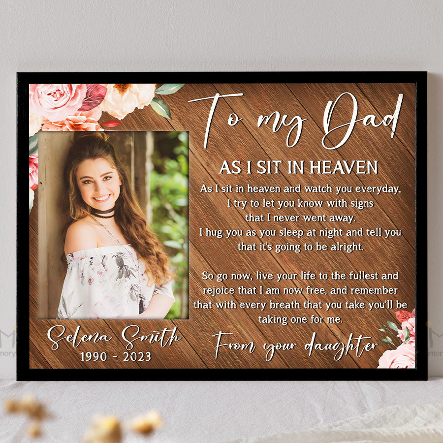 Memorial Canvas Prints | As I Sit In Heaven Personalized Canvas ...
