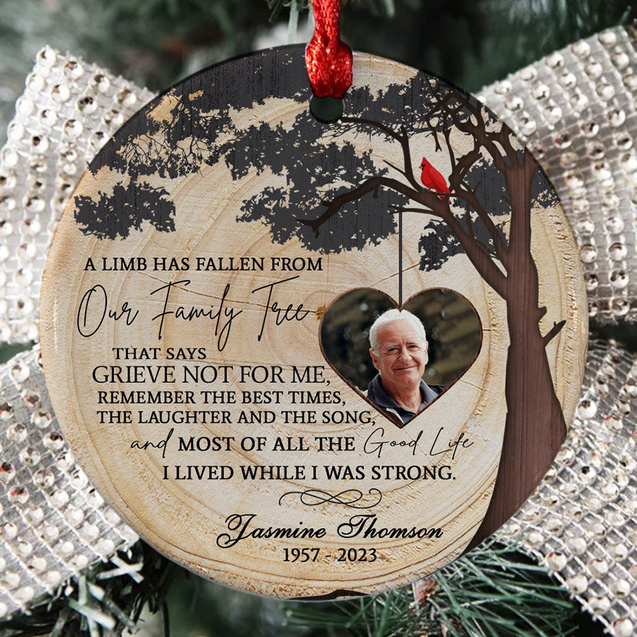 Memorial Ornaments | Dad Memorial Ornaments | Memorial Photo Ornaments ...