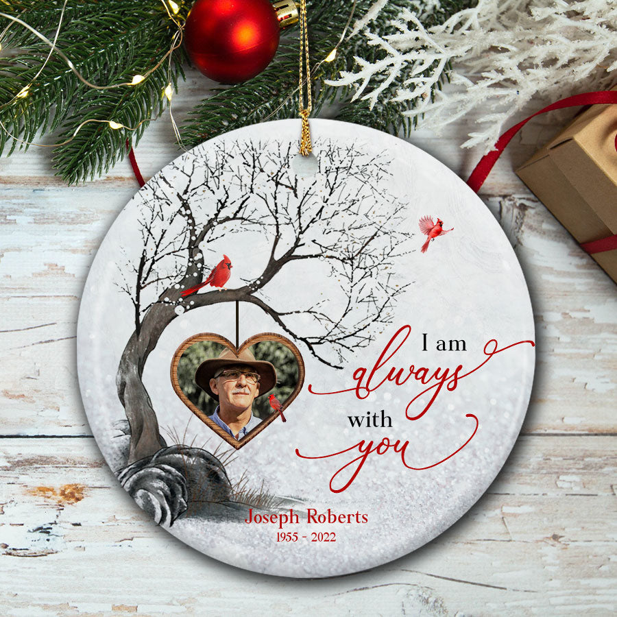 Memorial Photo Ornaments | Memory Ornaments With Picture | I Am Always ...