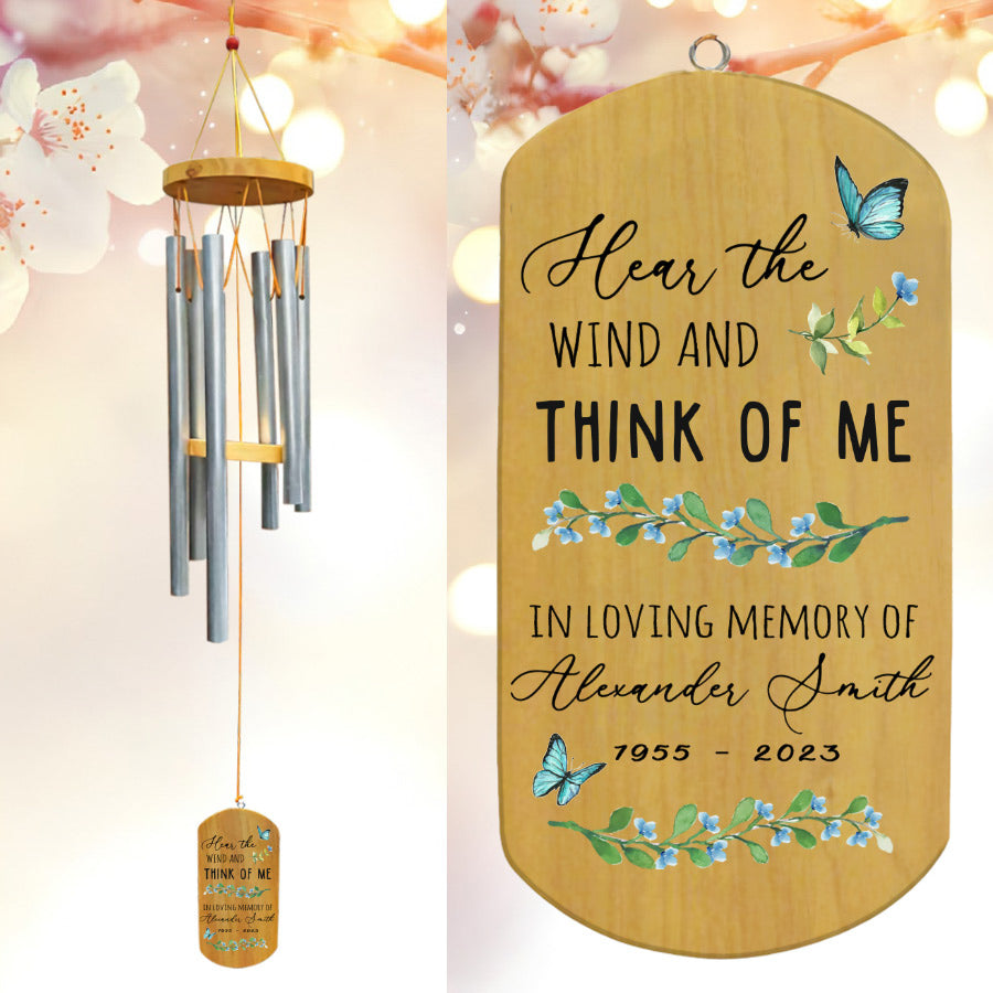Memorial Windchime | Custom Photo Sympathy Gift Wind Chimes | Hear The ...