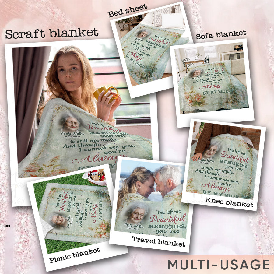 Memory Blankets | Memorial Blanket With Photo | You Left Me Beautiful ...