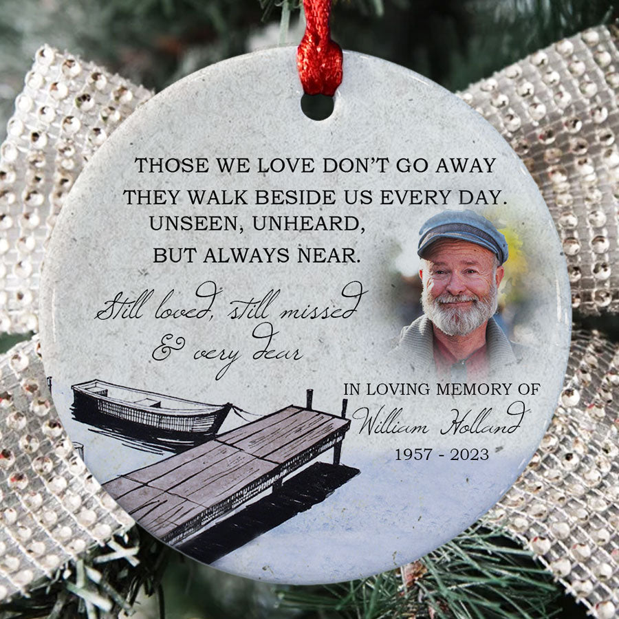 Memorial Ornaments | Custom Name Sympathy Ornaments | Those We Love Don ...
